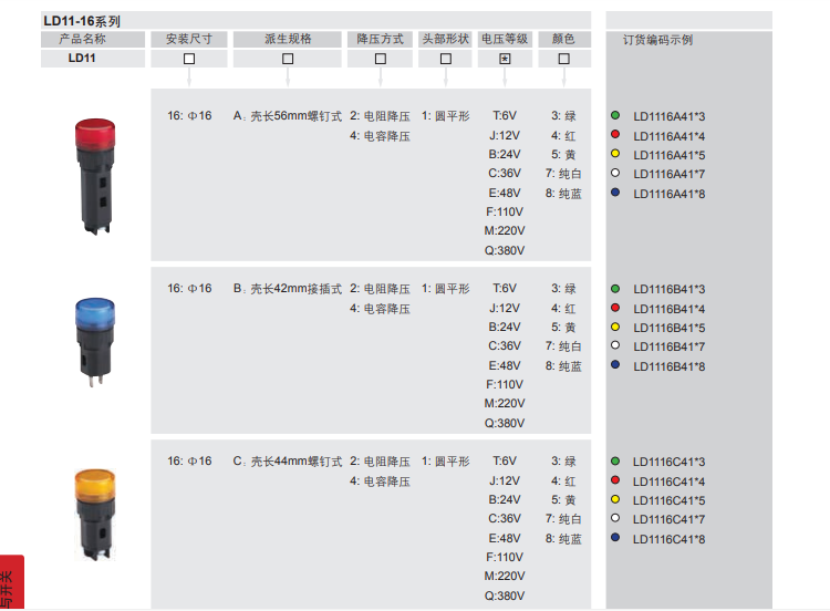 德力西电气-按钮指示灯